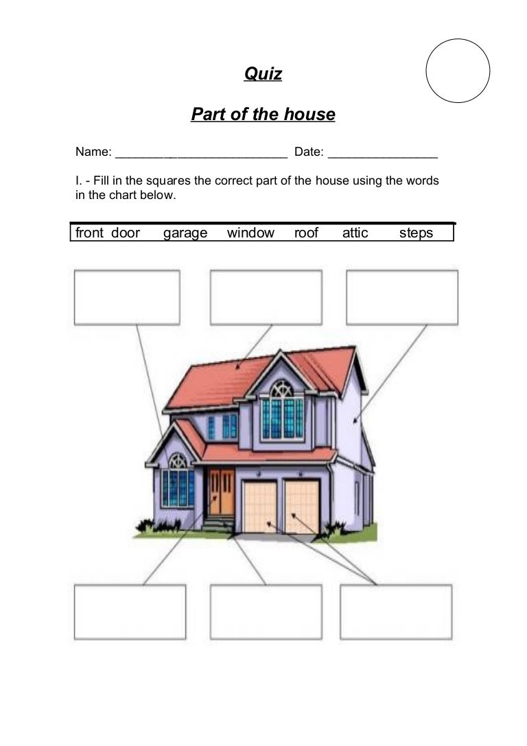 Quiz parts of the house i