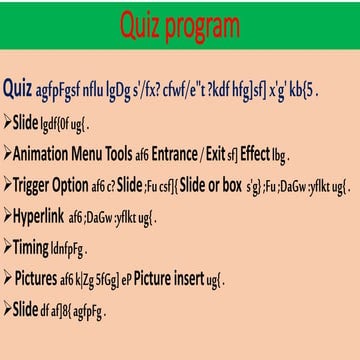 Quiz program | PPTX | Desktop Publishing | Computer Software and ...