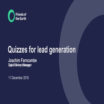 Quizzes for lead generation | PPTX