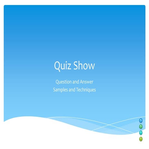 Quiz show | PPTX