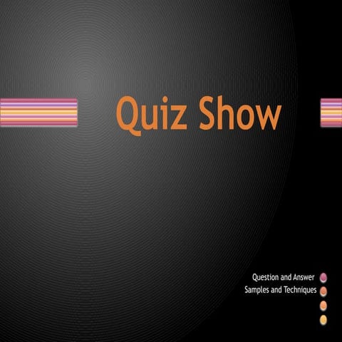 Quiz Show For Children and Grown Ups Have Good Time | POTX