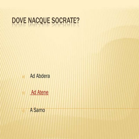 Quiz su Socrate | PPTX