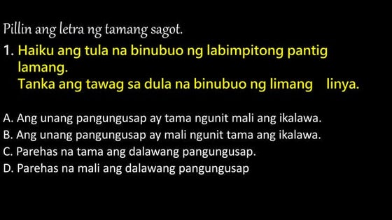 TANAGA ARALIN SA FILIPINO 7.pptx Ang nilalaman ng presentasyon na ito ...