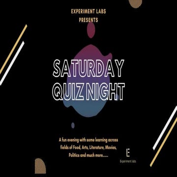 Saturday Quiz Night Vol. I | PPT