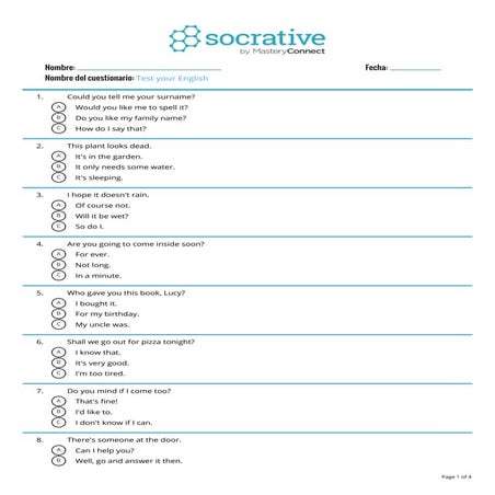 English level Test | PDF