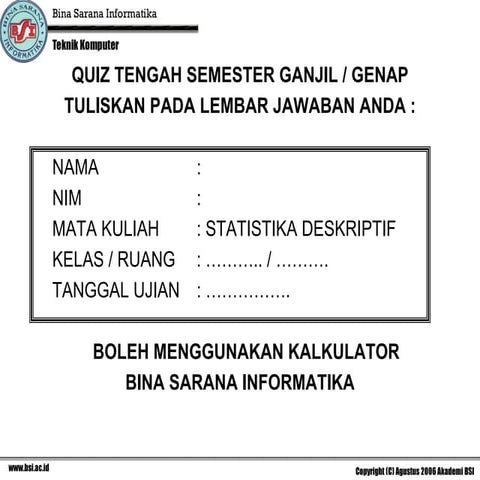 Quiz uts a | PPT