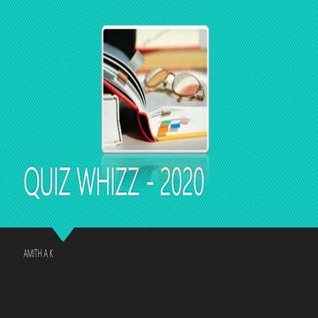 Quiz Whizz - 2020 | PPT