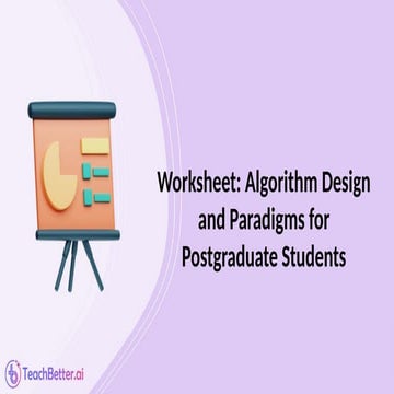 Quiz Worksheet Generator-Advanced Algorithm Design and Paradigms_ A ...