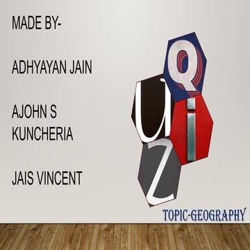 Grade 8 Geography Quiz on Climate & Land | PPTX