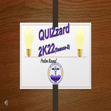 QUIZzard 2022 (AIIMS Kalyani) prelims | PPTX