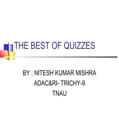 best of the quizzes | PPT