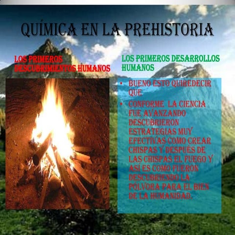Química en la prehistoria | PPTX