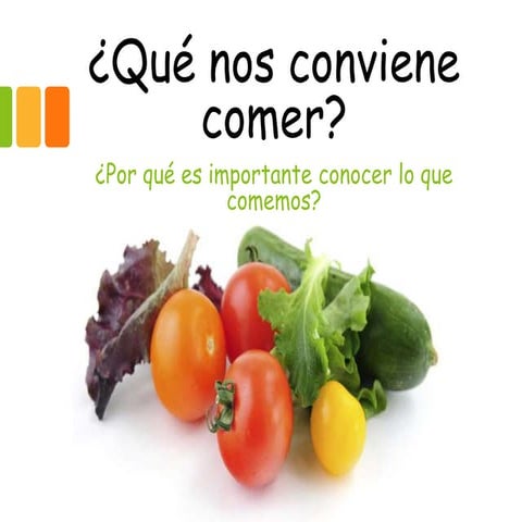 ¿ Qué me conviene comer? | PPTX
