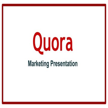 Quora marketing | PDF