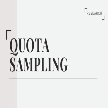 Quota Sampling What Is Quota Sampling: Types, Examples & Steps To