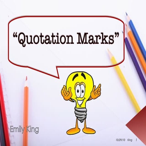 Quotation marks | PPT