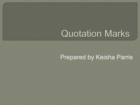 Punctuations and their use | PPT