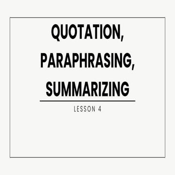 Quotation, Paraphrasing, Summarizing.pdf