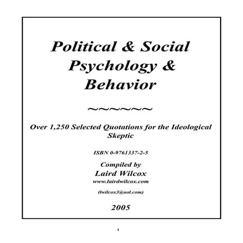 Quotations political psych | PDF | Science