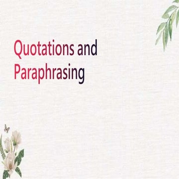 Quotations and Paraphrasing.pptx