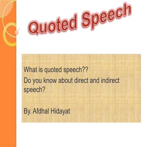 Quotedspeech | PPTX