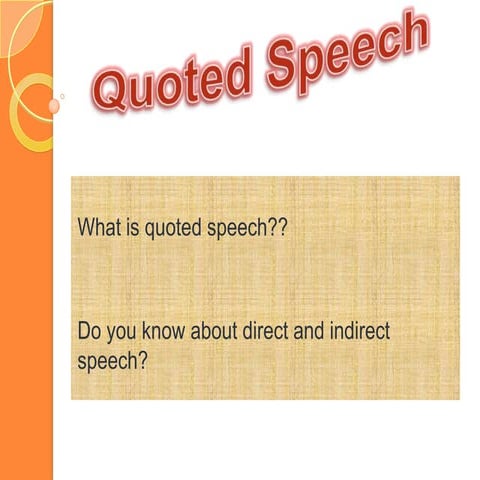 Quoted speech | PPTX