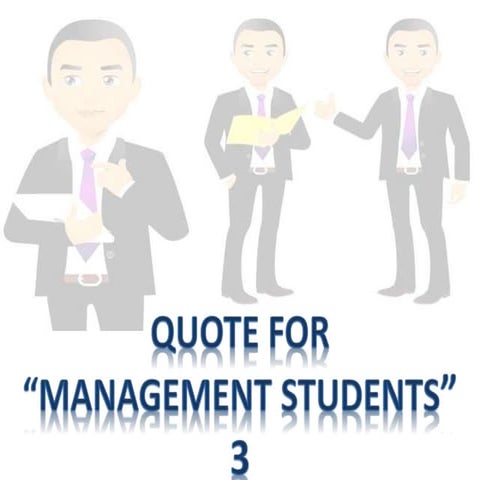 Quote for Management students | PPT