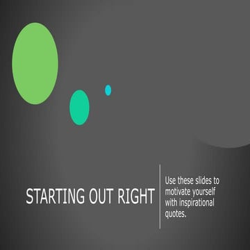 Quotes To Be Inspired | PPTX