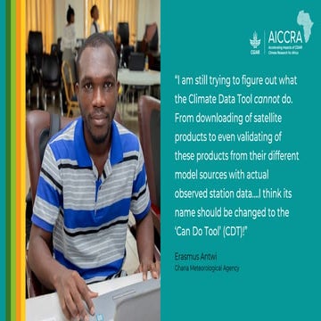 In their own words: testimonials from participants at the CDT training ...