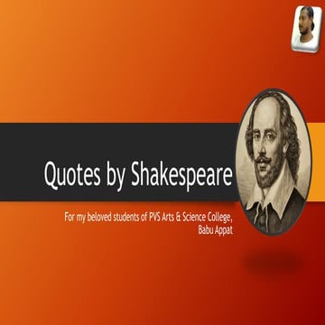 Quotes by Shakespeare | PPT