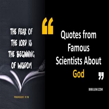 Quotes from Famous Scientists about God | PPTX