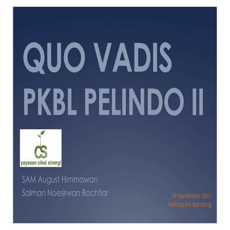 Quo vadis pkbl pelindo ii | PDF