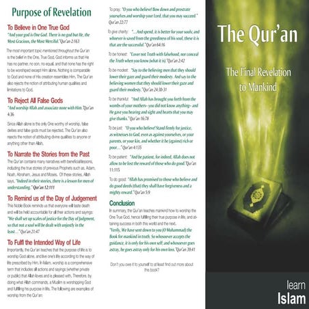 Quran - The Final Revelation | PDF | Islam | Religion & Spirituality
