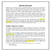 Quran courses | DOC