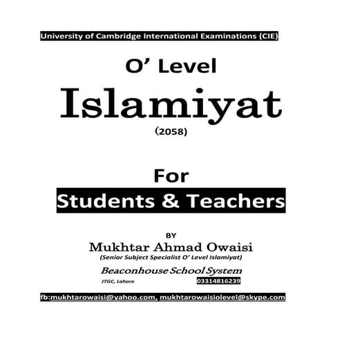 Quranic passages themes & their importance(o level islamiyat ) | DOCX