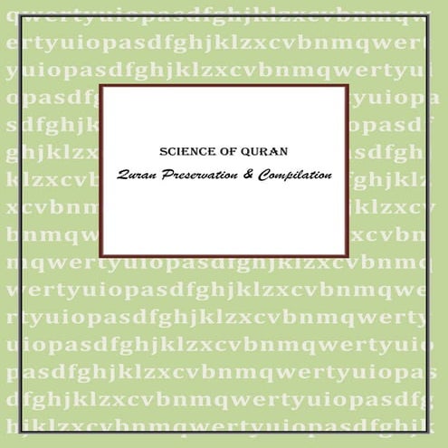 Quran preservation & compilation | DOCX