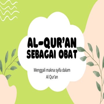 Quran sebagai obat hati dan fisik - Mukjizat | PDF
