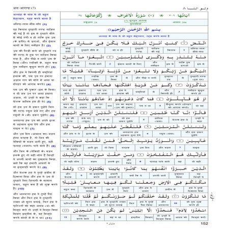 Quran Surah 7 ﴾الأعراف﴿ Al-A'raf (अल-आराफ़) Hindi Translation (हिंदी ...