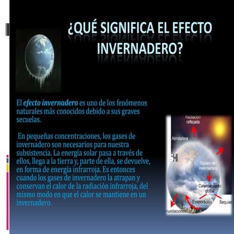 Qué significa el efecto invernadero | PPTX
