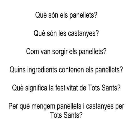 Què són els panellets | PPT