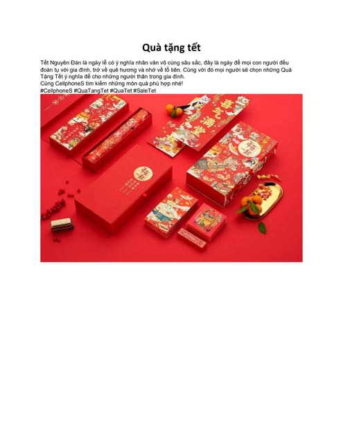 Qua tang tet 2022 | PDF