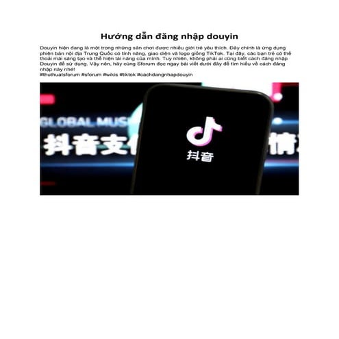 Hướng dẫn đăng nhập douyin | PDF