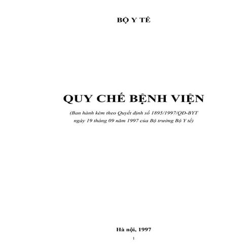Quy che bv_97 | PDF