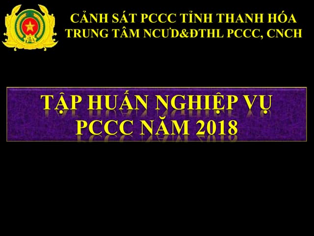 Bài học phòng cháy chữa cháy - PCCC tại tòa nhà | PPTX
