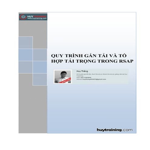 Quy trình gán tải và tổ hợp tải trọng trong Robot Structural | PDF