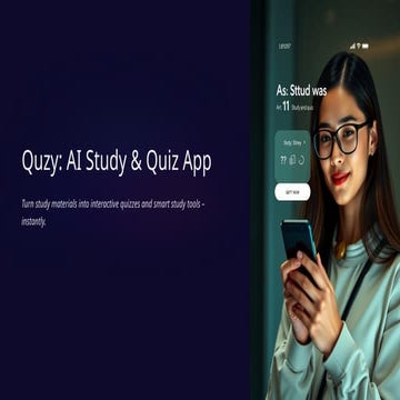 Quzy : AI-Powered Smart Study Partner for Learners | PPTX