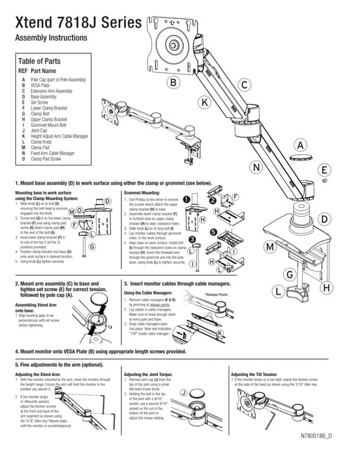Concerto Monitor Arm Manual | PDF | IT and Internet Support | Internet