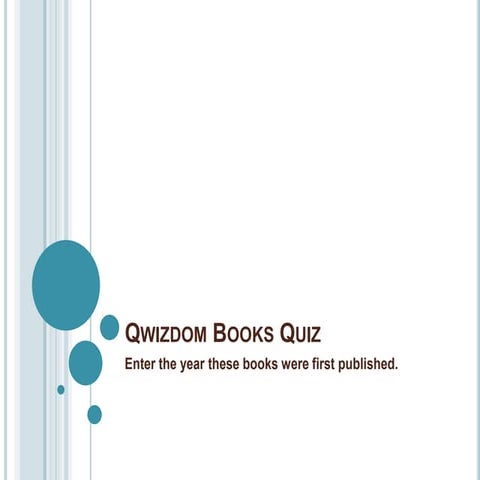 Qwizdom Books Quiz | PPT