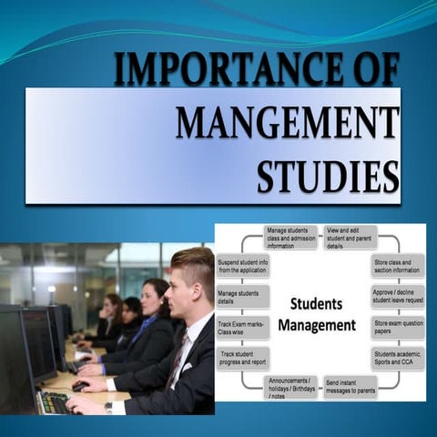 Important of mangement studies | PPT