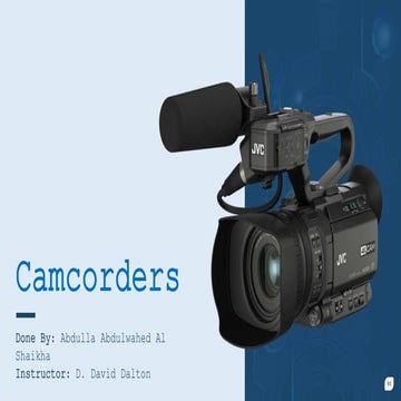Camcorders | PPT